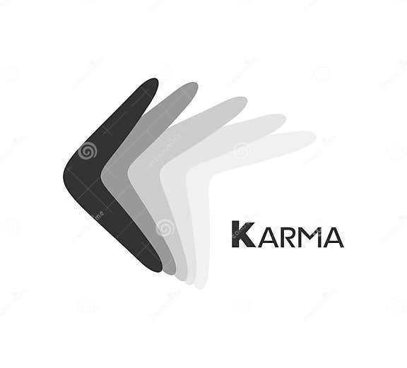 Boomerang with Karma Message Stock Illustration - Illustration of ...
