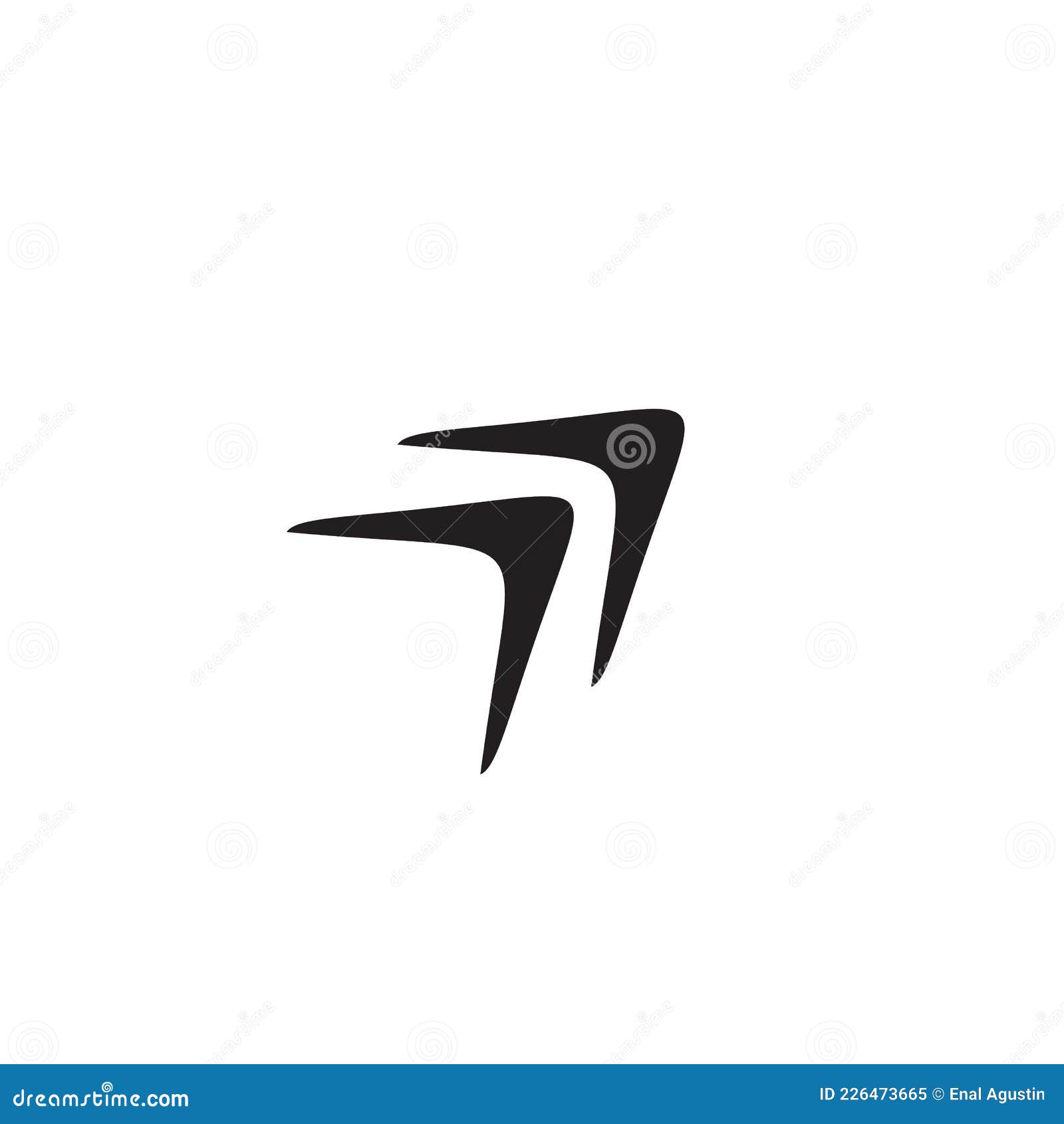 Boomerang Traditional Weapon Logo Design Template Stock Vector ...