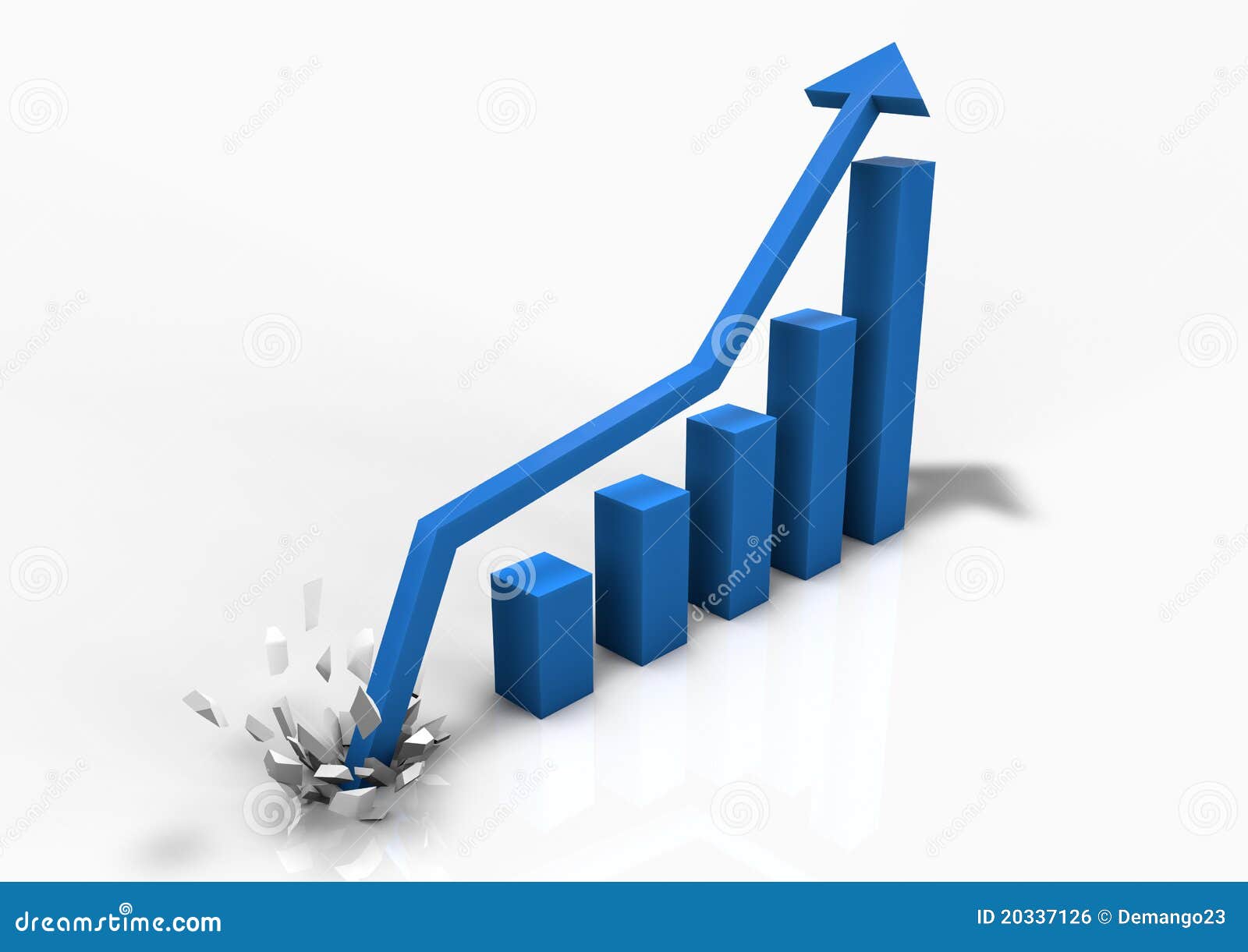 Booming Bar Graph On America Stock Photography | CartoonDealer.com ...