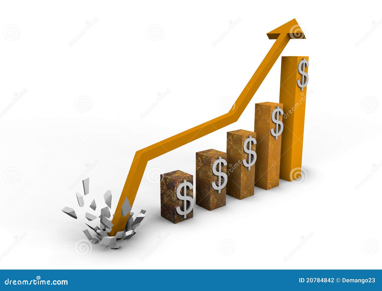Booming Bar Graph On America Stock Photography | CartoonDealer.com ...