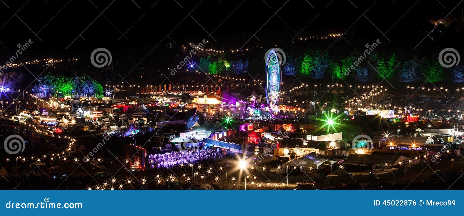 Boomtown Fair 2014 UK Night View Stock Photo - Image of hampshire ...