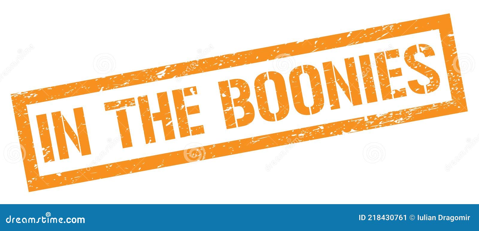 In the BOONIES Orange Grungy Rectangle Stamp Stock Illustration ...