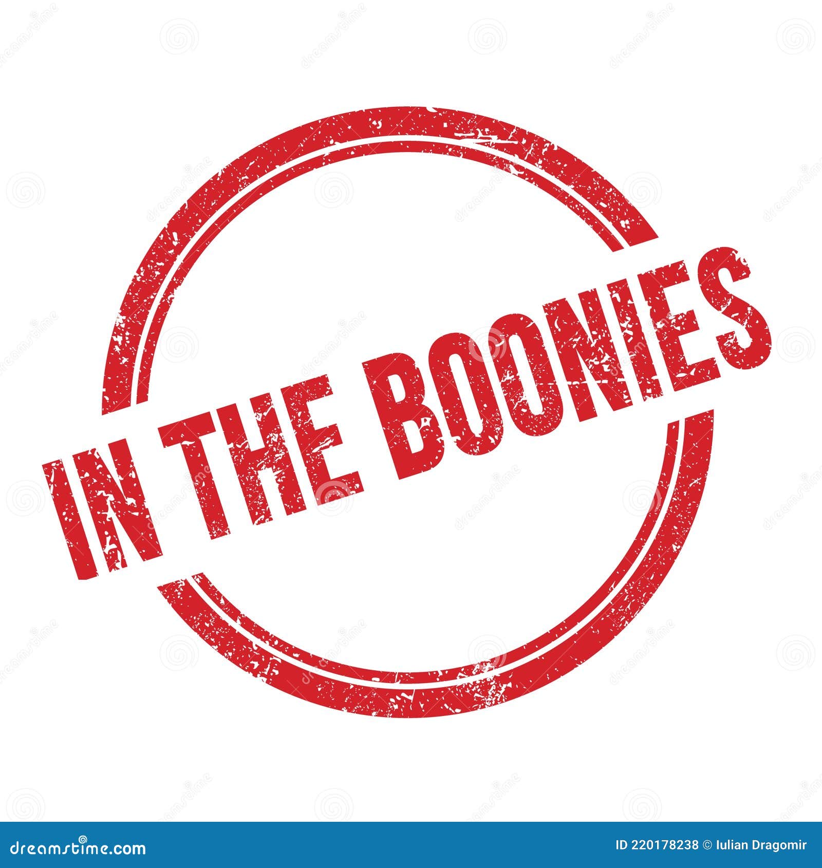 In the BOONIES Text Written on Red Grungy Round Stamp Stock ...