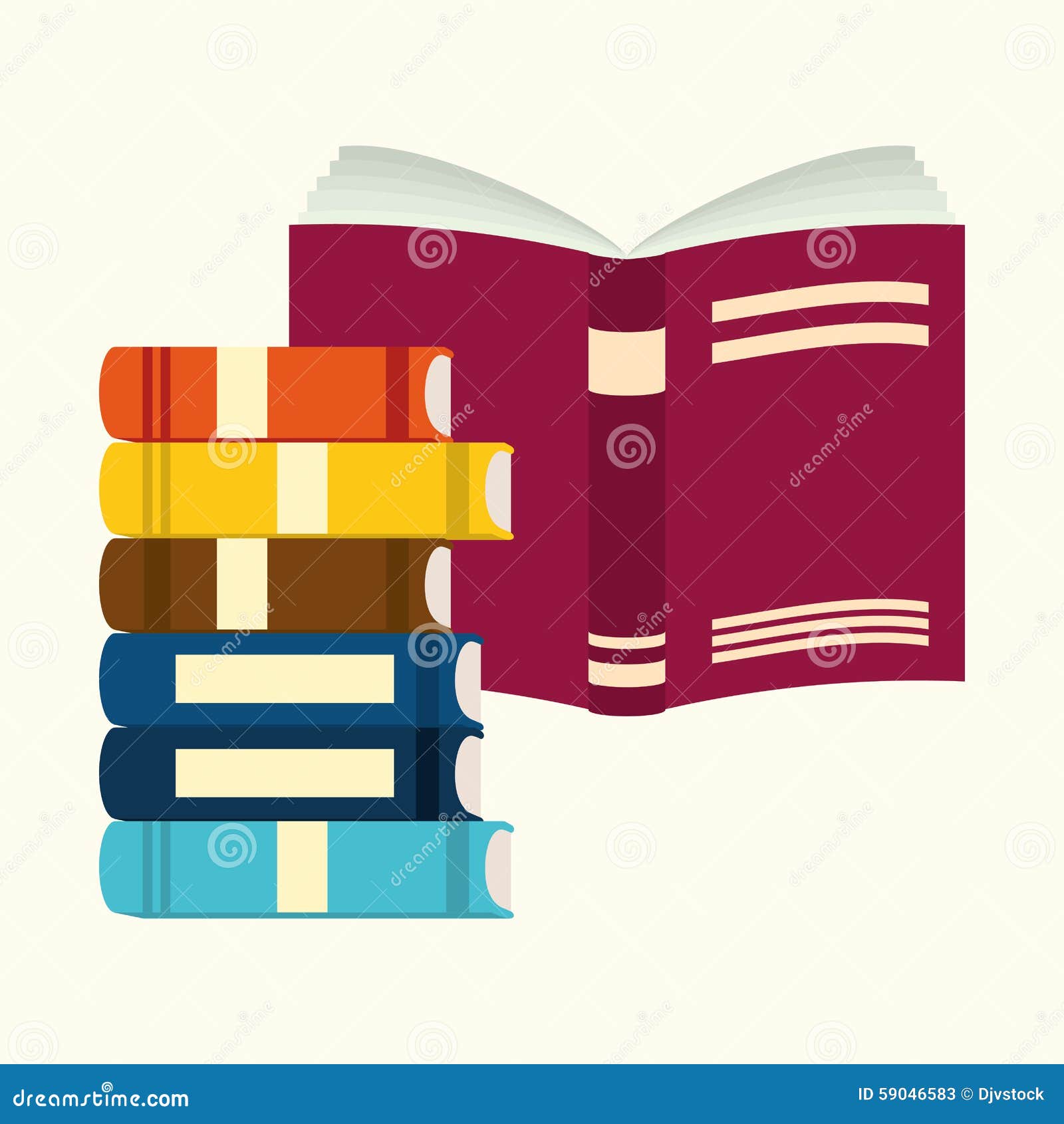 Boooks design stock vector. Illustration of publish, paper - 59046583