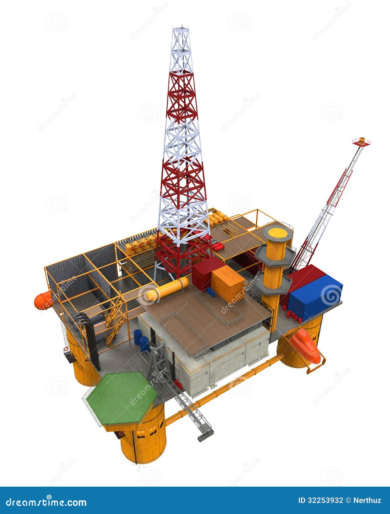 Boor ZeeplatformBooreiland stock foto. Image of olieveld - 32253932