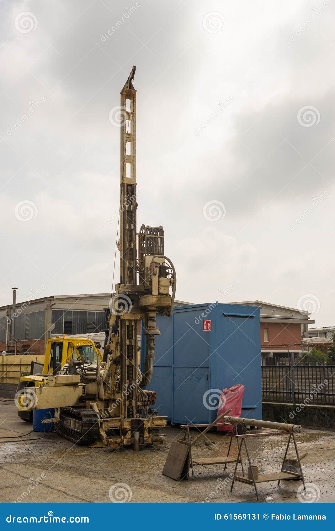 Boorgat Voor Grond Het Testen of Milieuonderzoek Stock Afbeelding ...