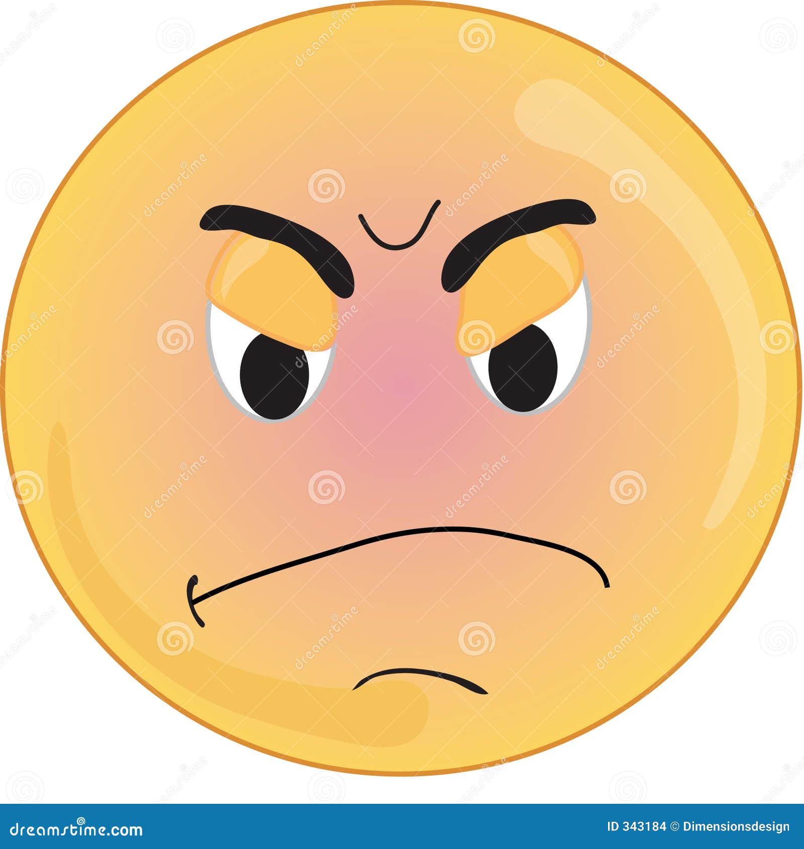 Boos gezicht vector illustratie. Illustration of glimlach - 343184