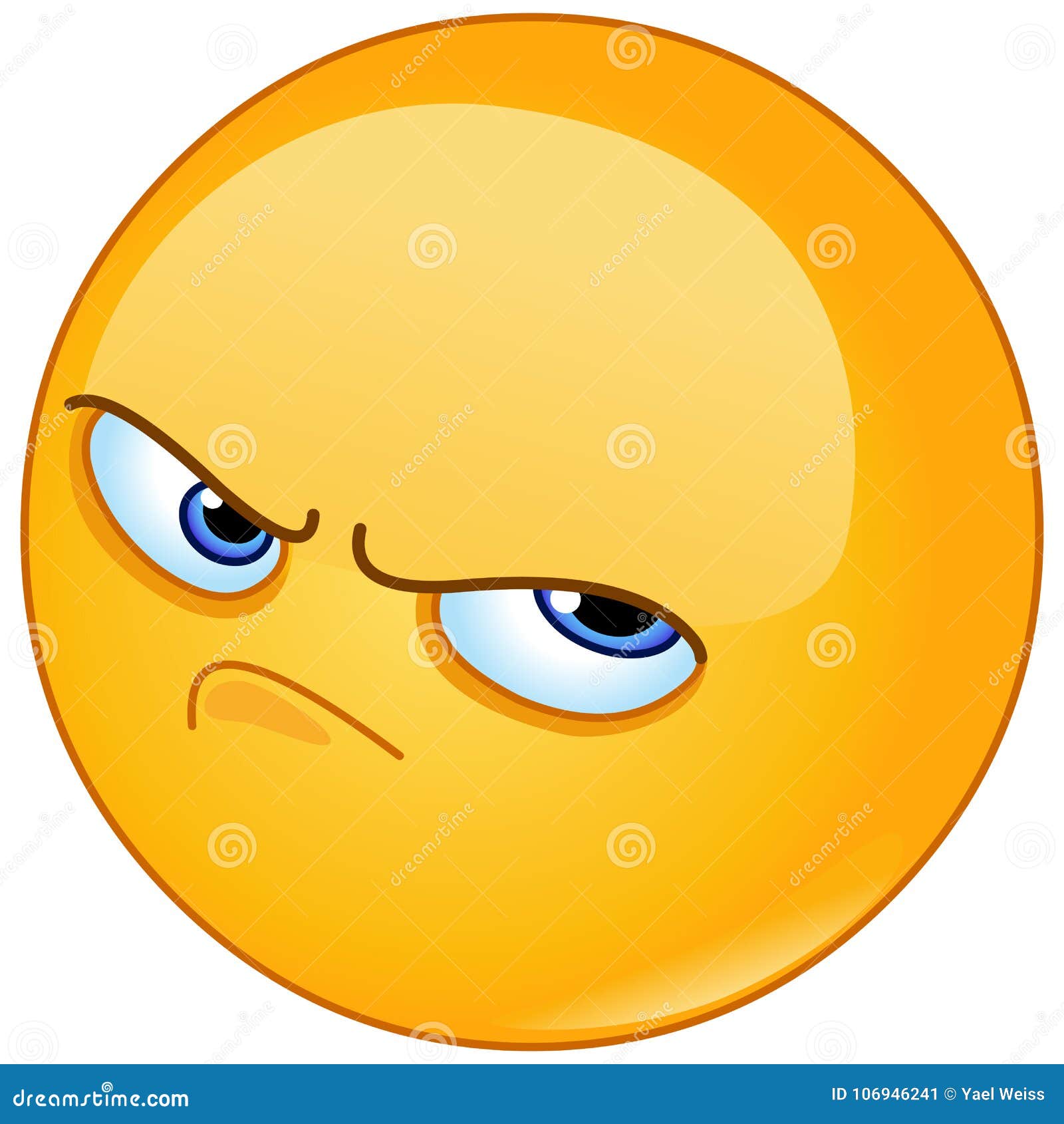 Boos van emoticon vector illustratie. Illustration of geïrriteerd ...