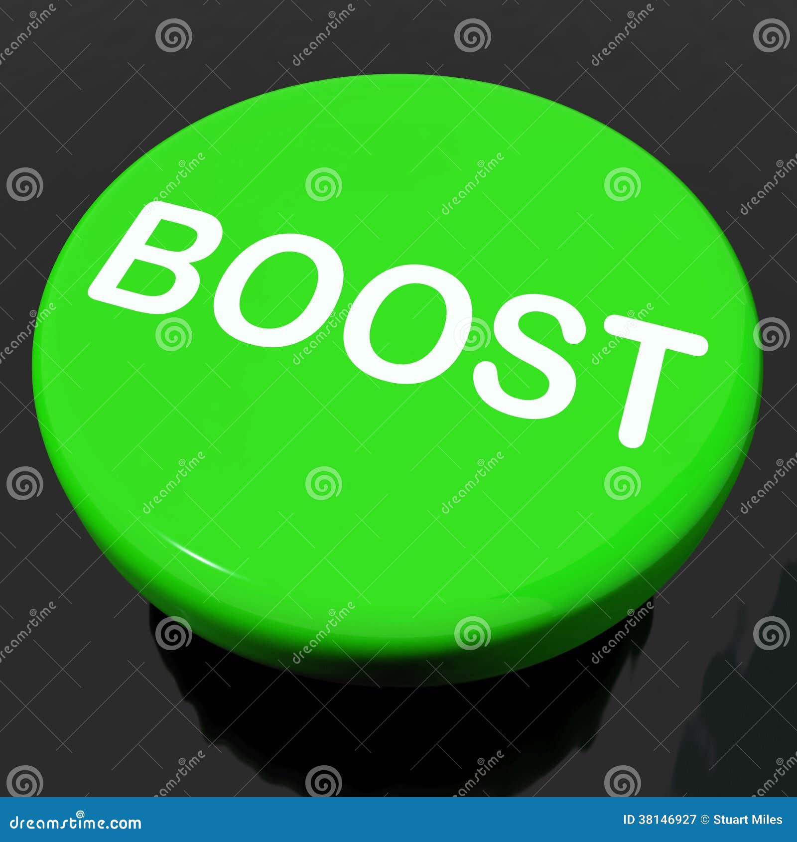 Boost Button Shows Promote Increase Encourage Stock Illustration ...