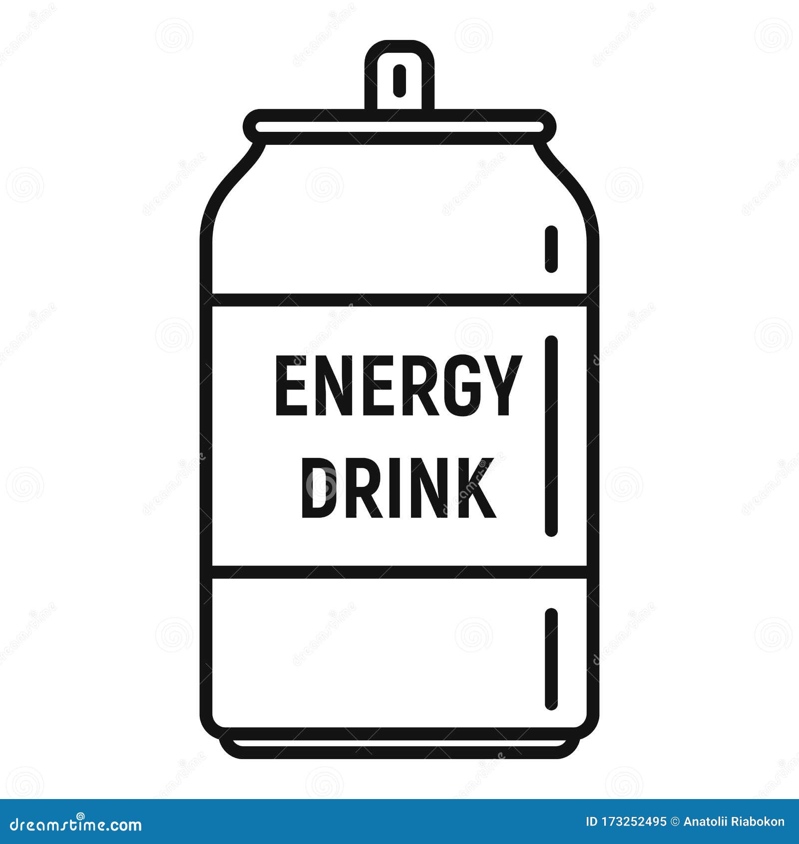 Boost Energy Drink Icon, Outline Style Stock Vector - Illustration of ...