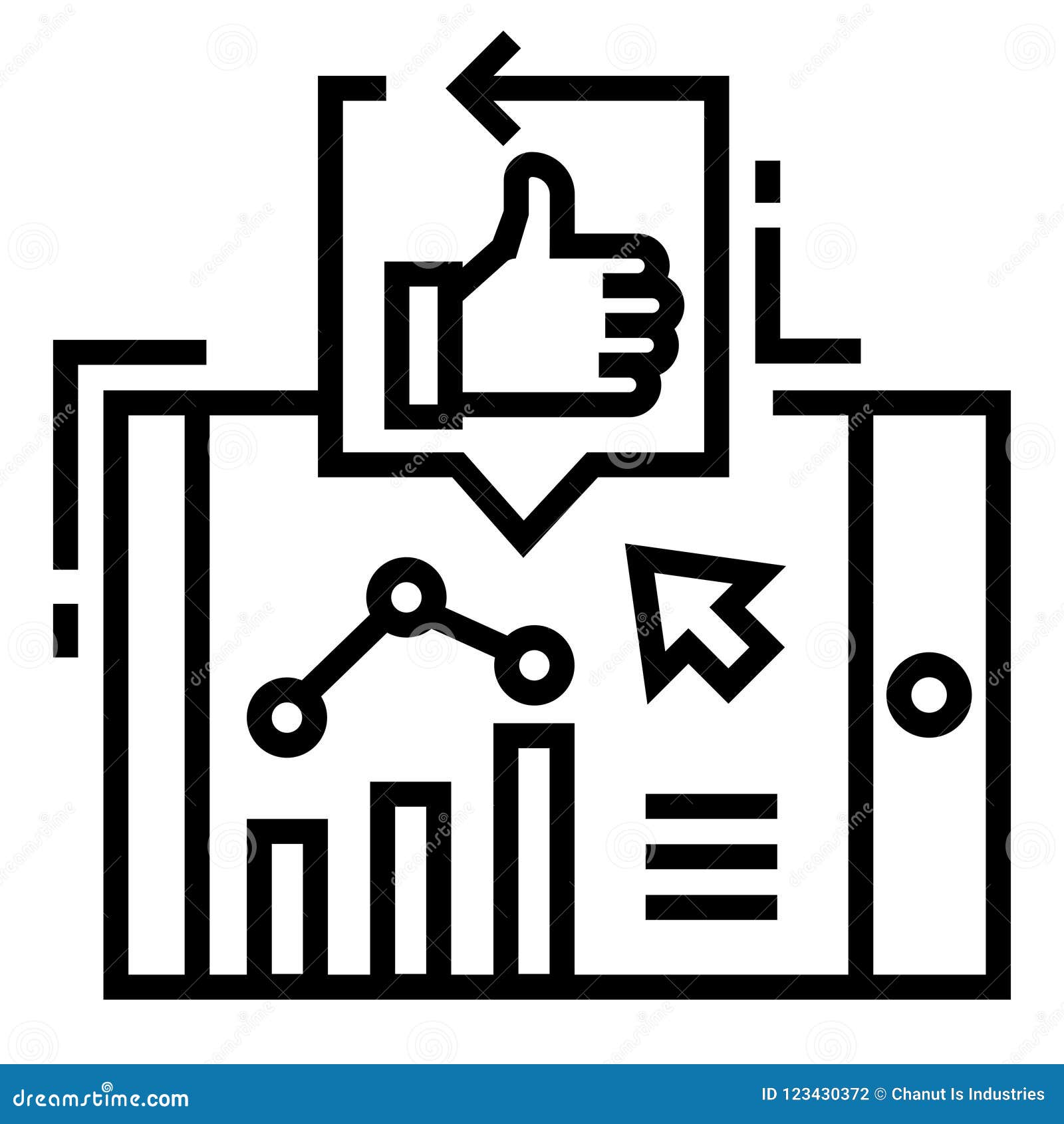 Boost Post Line Illustration Stock Vector - Illustration of customer ...