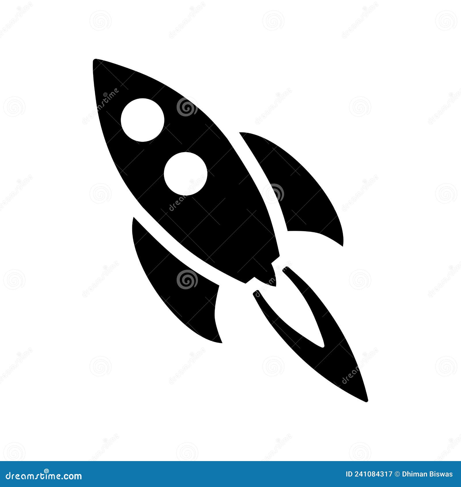 Boost, Rocket, Spaceship Icon. Black Vector Graphics Stock Illustration ...