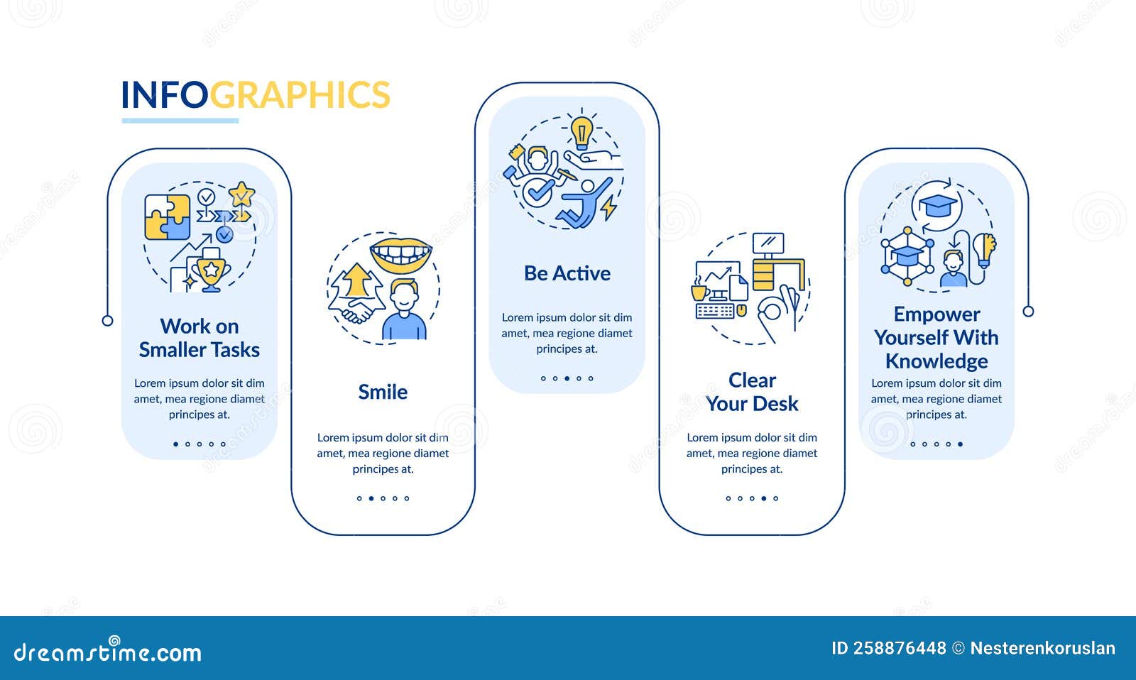 Boost Self Confidence at Work Rectangle Infographic Template Stock ...