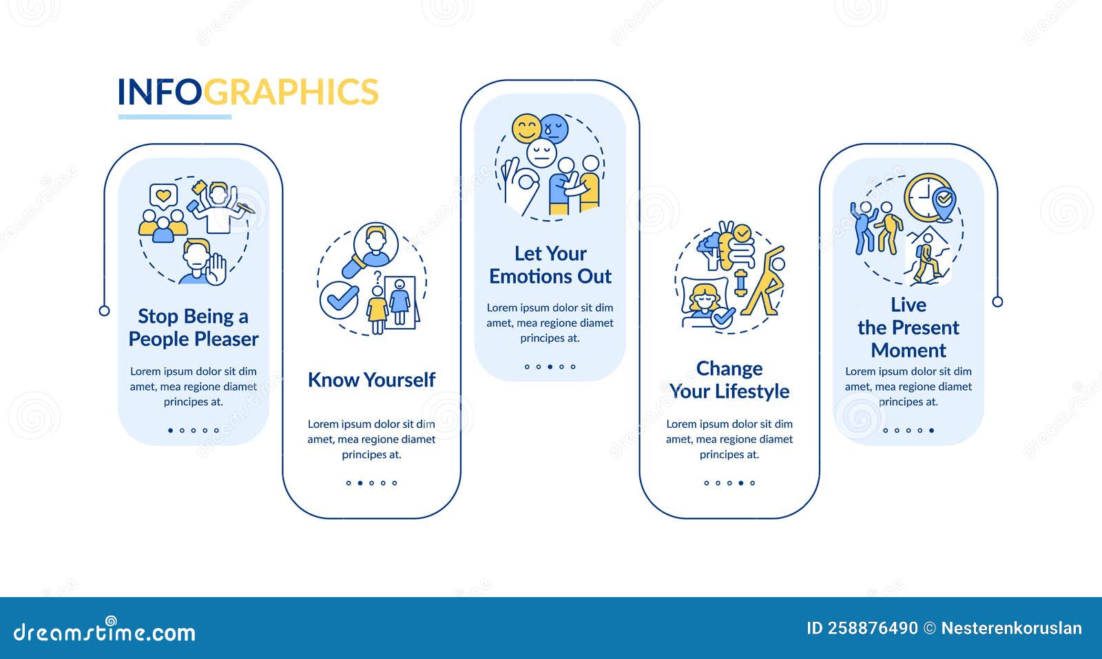Boost Self Esteem Rectangle Infographic Template Stock Vector - Illustration of business ...