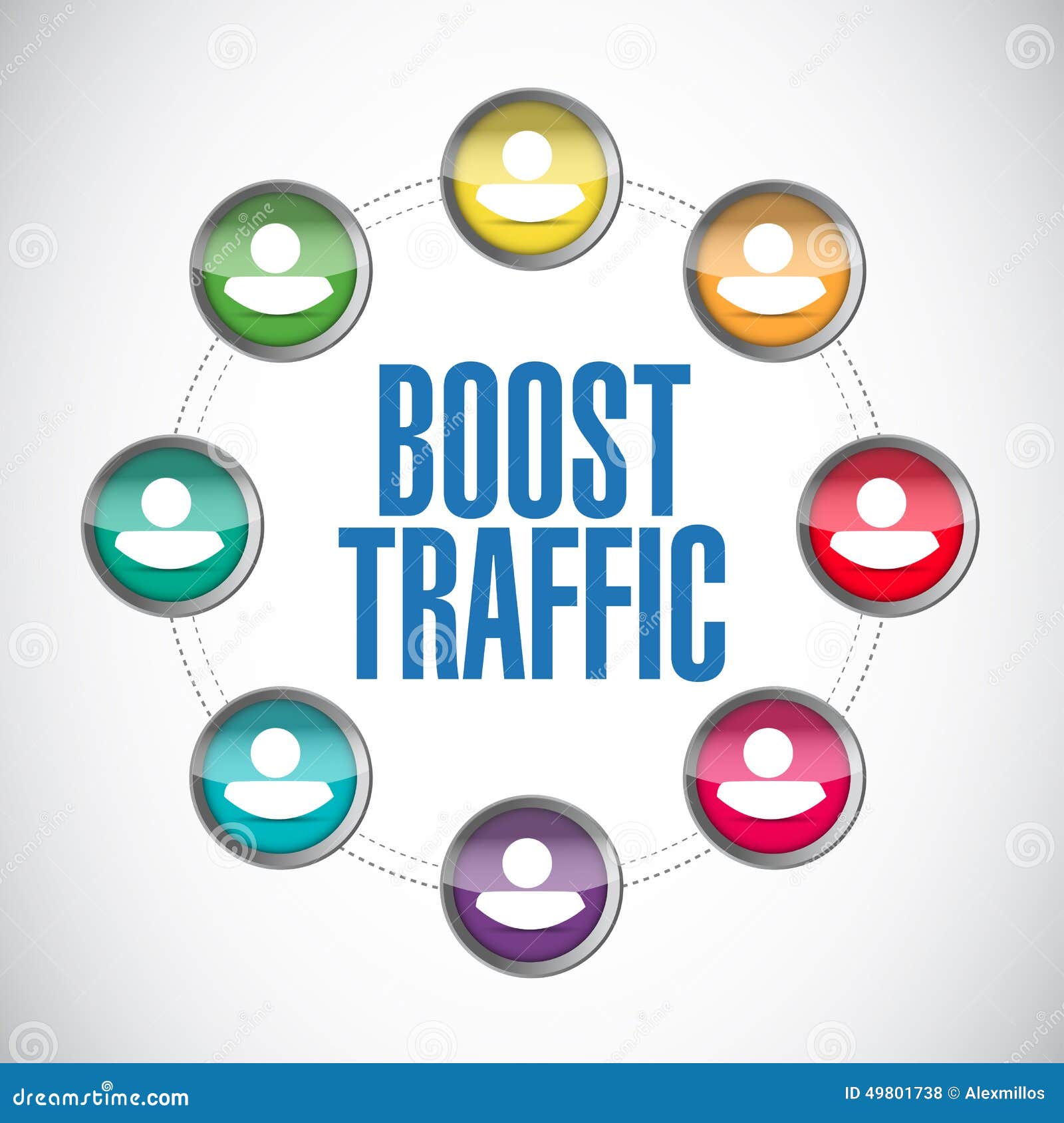 Boost Traffic People Diagram Illustration Design Stock Photo - Image of ...