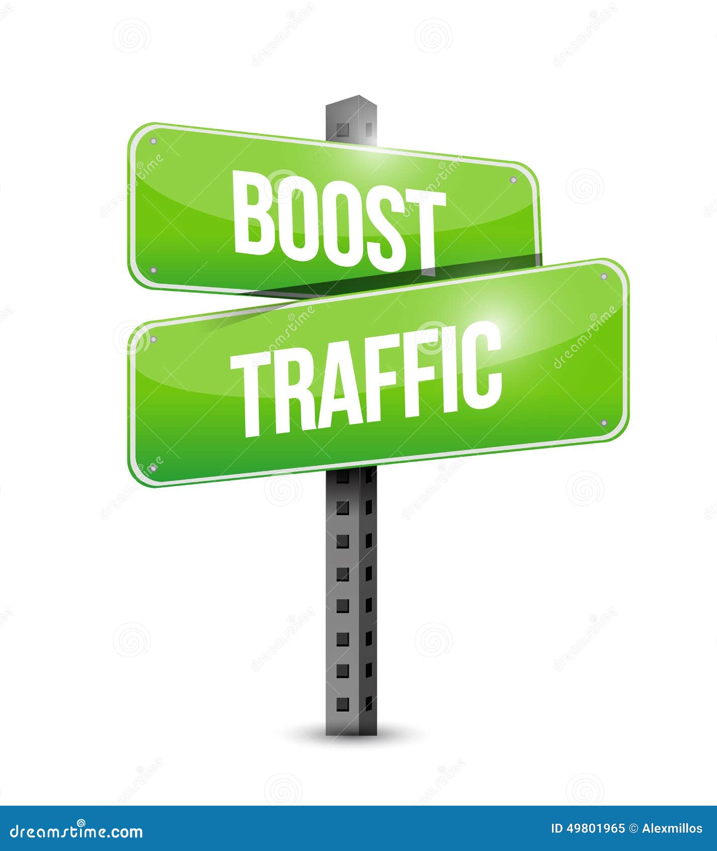 Boost Traffic Road Sign Illustration Design Stock Illustration ...