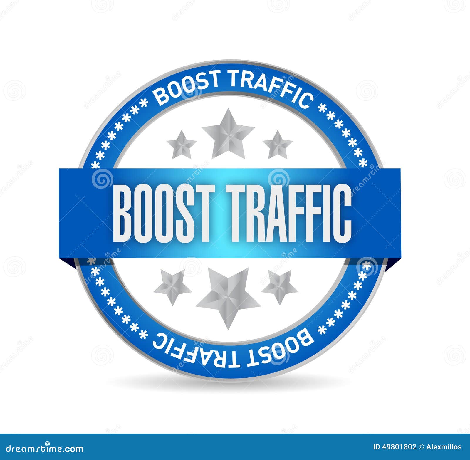 Boost Traffic Seal Illustration Design Stock Photo - Image of concept ...