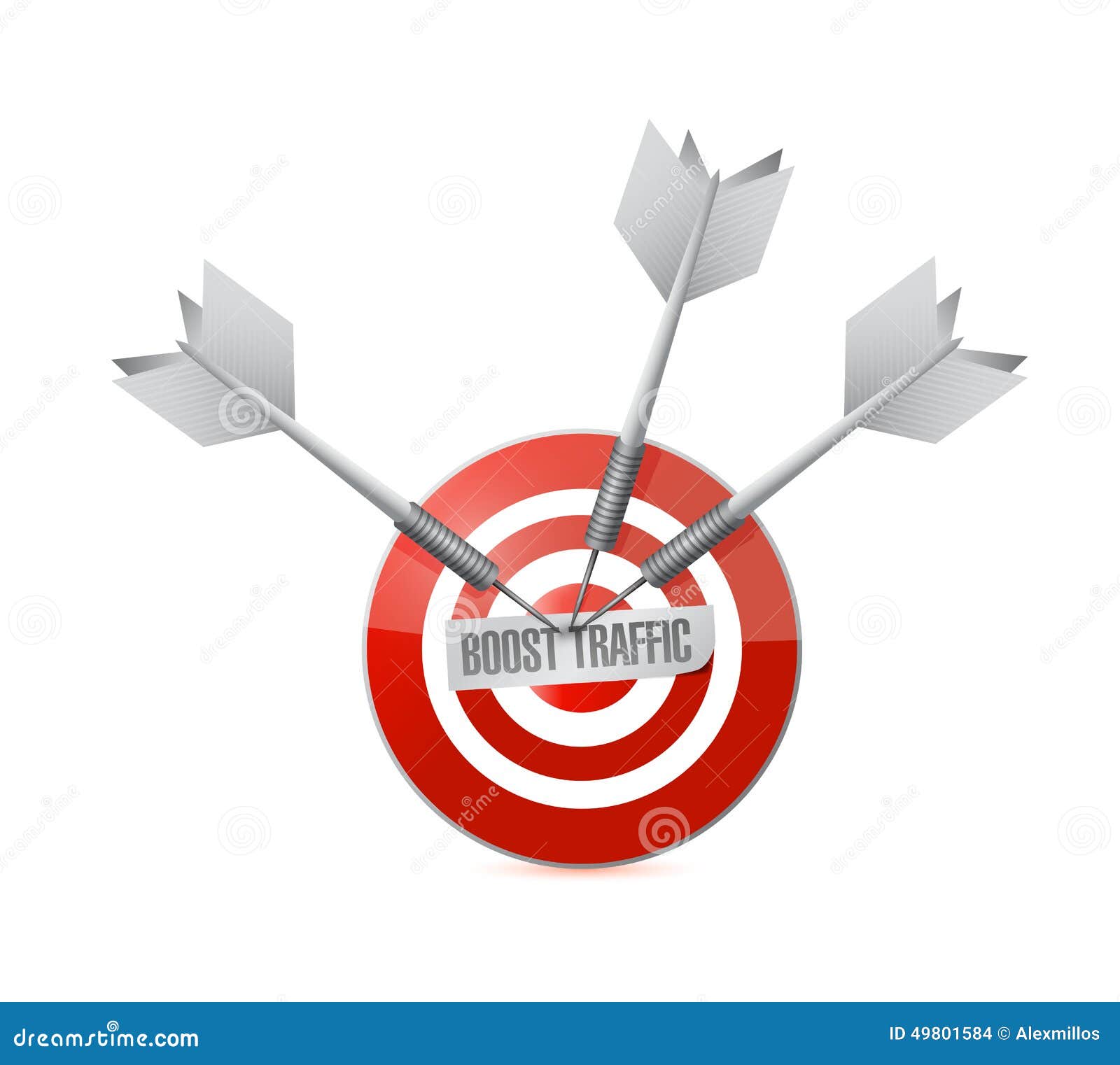Boost Traffic Target Illustration Design Stock Photo - Image of page ...
