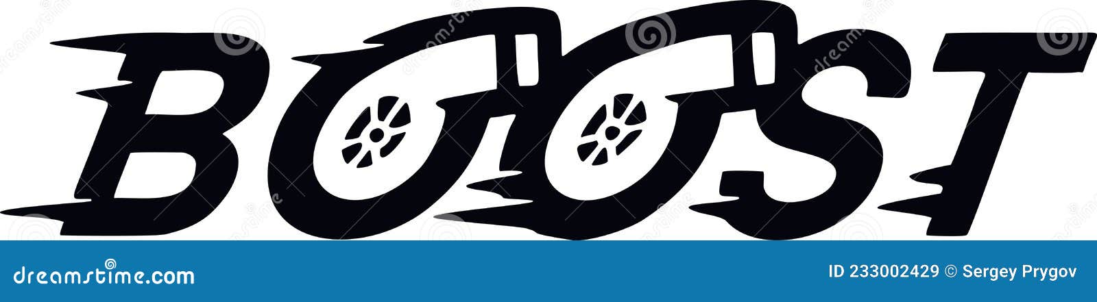 Boost, Turbo - Sticker for Car Isolated on White Stock Vector ...