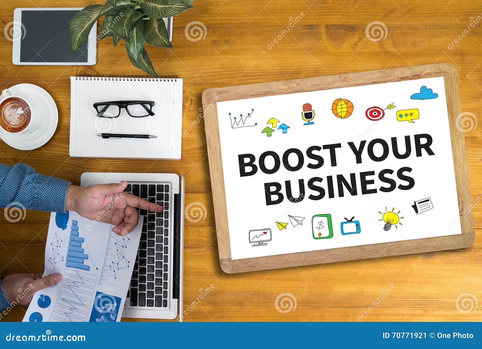 BOOST YOUR BUSINESS stock illustration. Illustration of color - 70771921