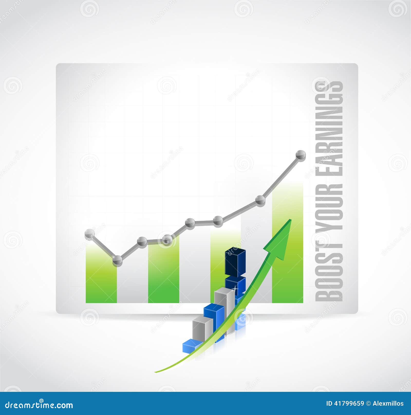 Boost Your Earnings Business Graph Illustration Stock Illustration ...