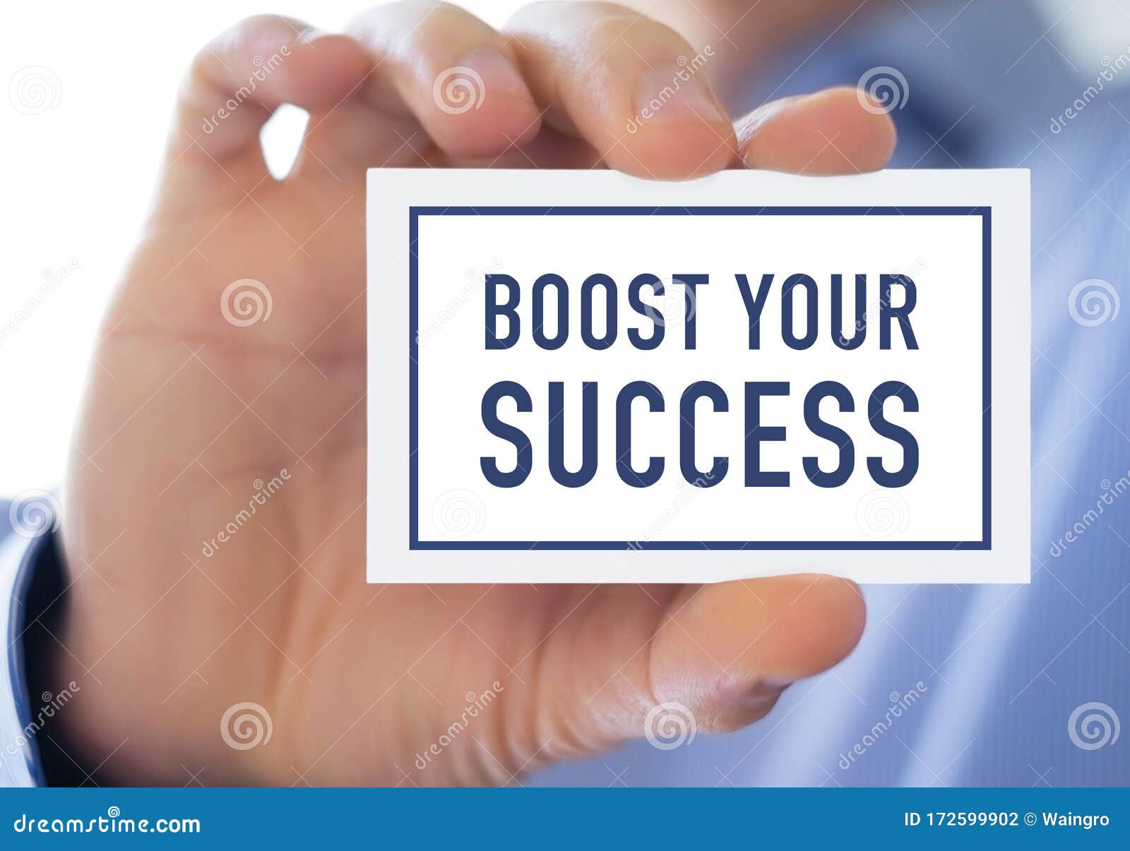 Boost Your Success - Business Card Information Stock Photo - Image of ...