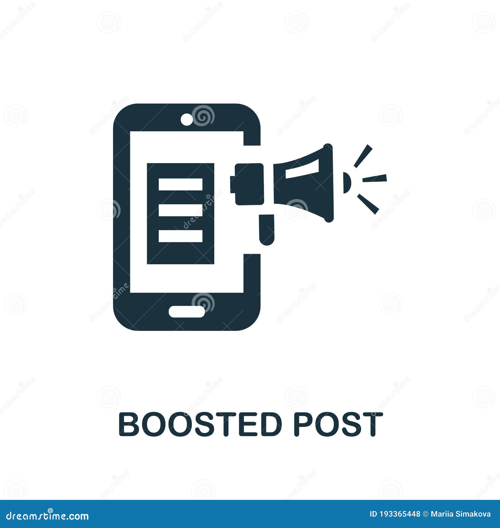 Boosted Post Icon. Simple Element from Social Media Collection ...