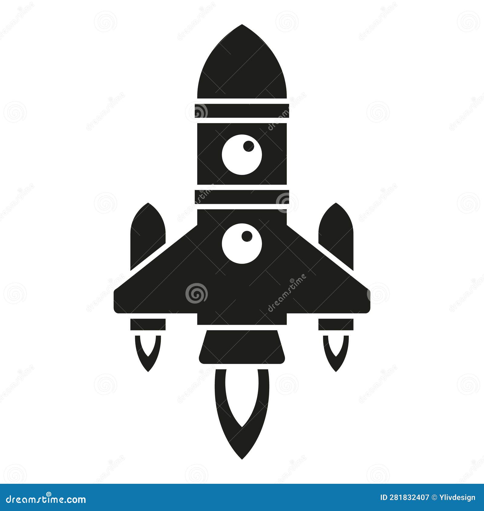 Booster Rocket Icon Simple Vector. Space Ship Stock Illustration ...