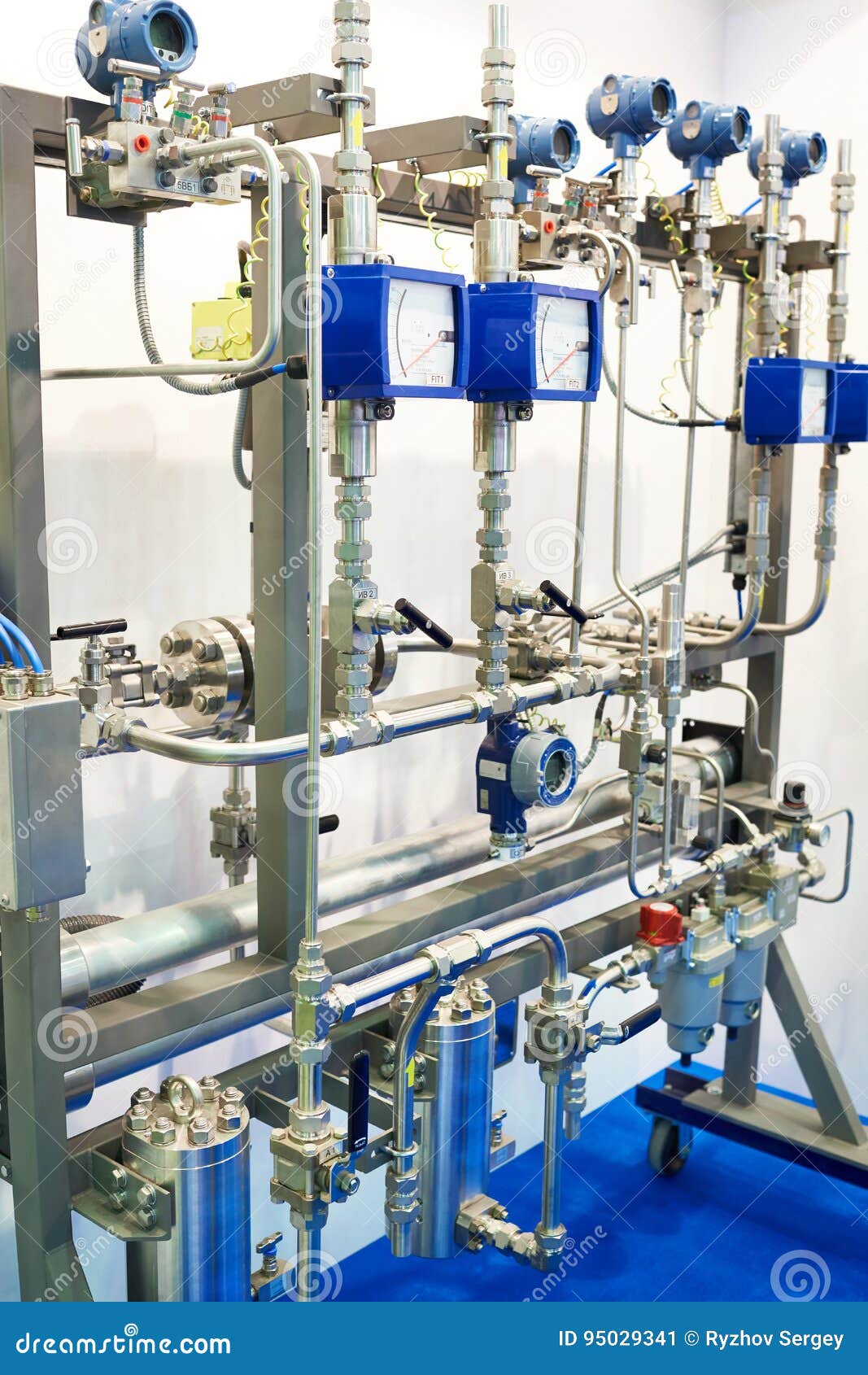 Booster System with Meters, Pipes and Filters Stock Image - Image of ...