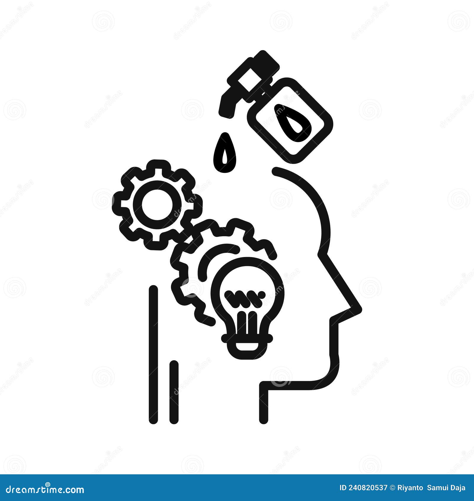 Boosting Potential Icon Black and White Illustration Stock Vector ...