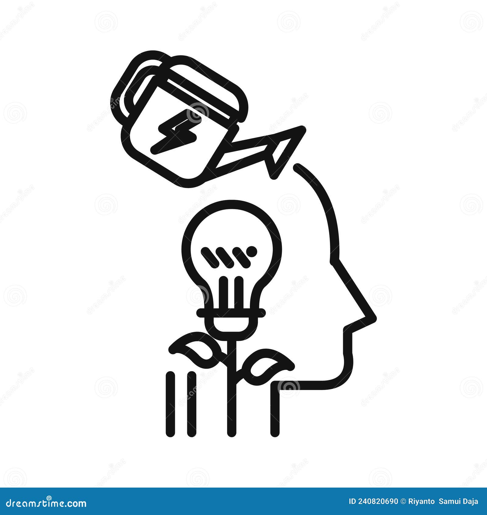 Boosting Potential Icon, Black Vector Sign With Editable Strokes ...