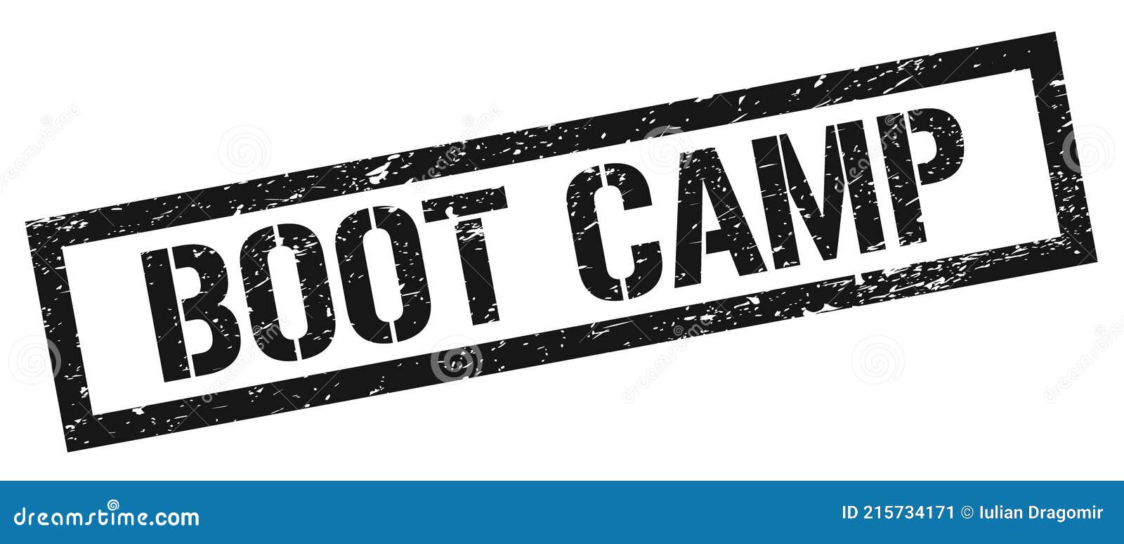 BOOT CAMP Black Grungy Rectangle Stamp Stock Illustration ...