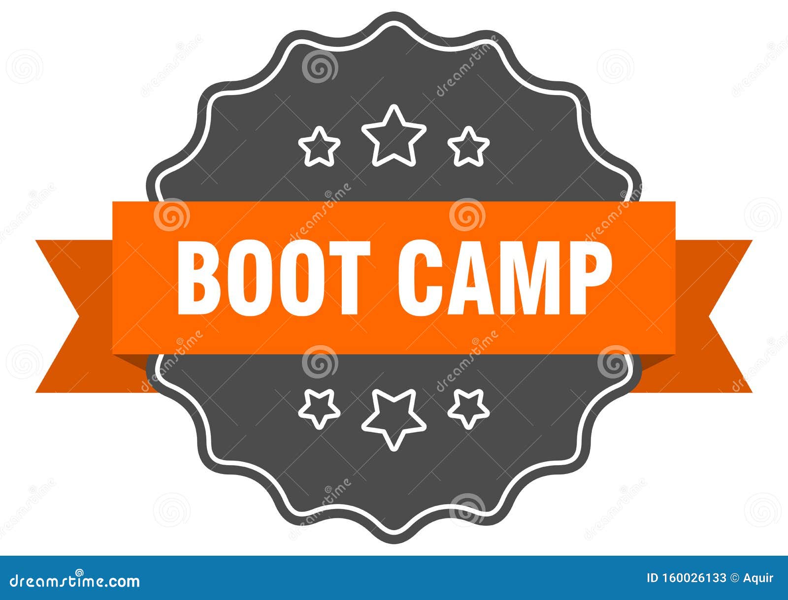 Boot camp label stock vector. Illustration of camp, band - 160026133