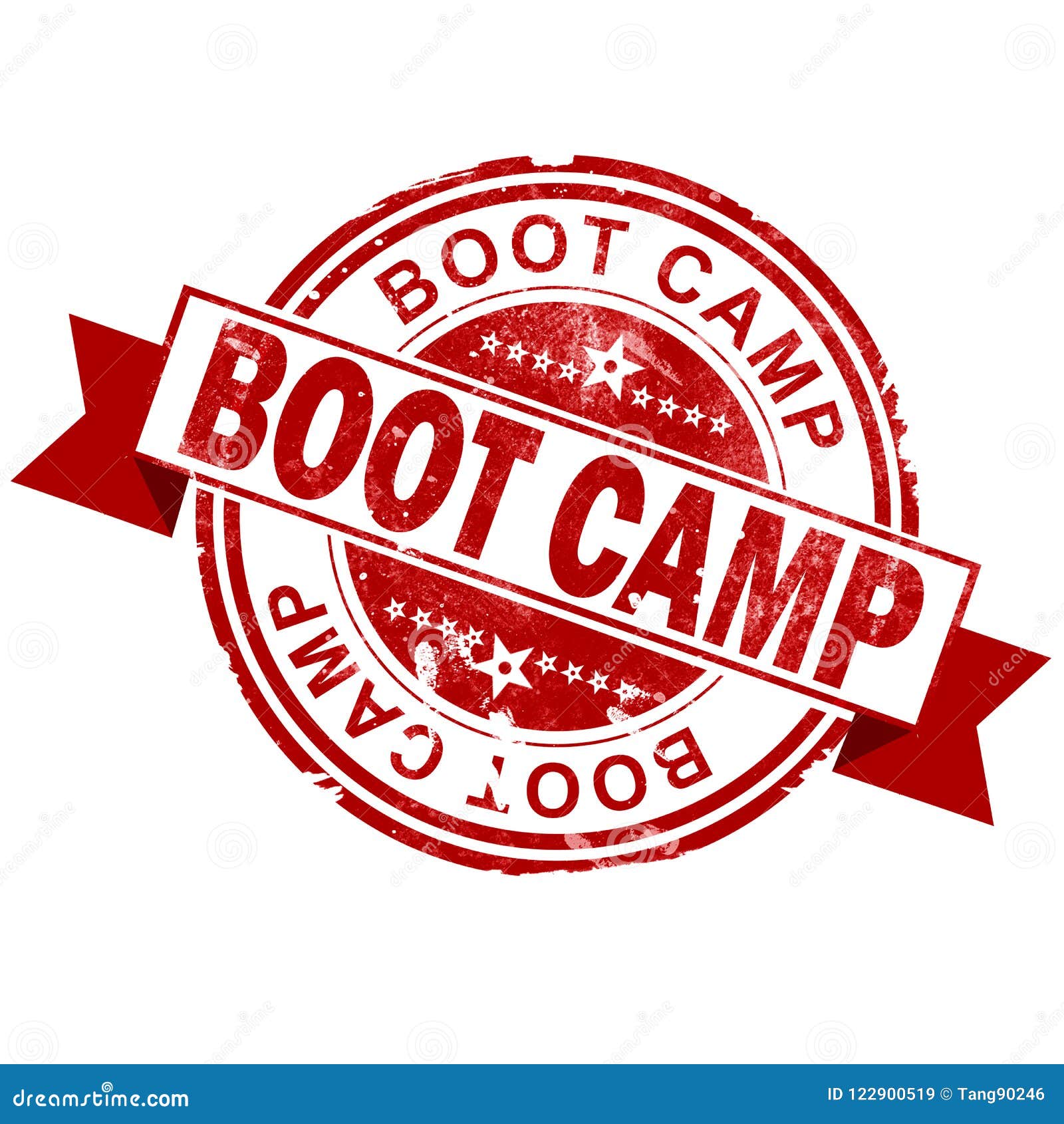 Boot Camp Red Vintage Stamp Stock Illustration - Illustration of round ...