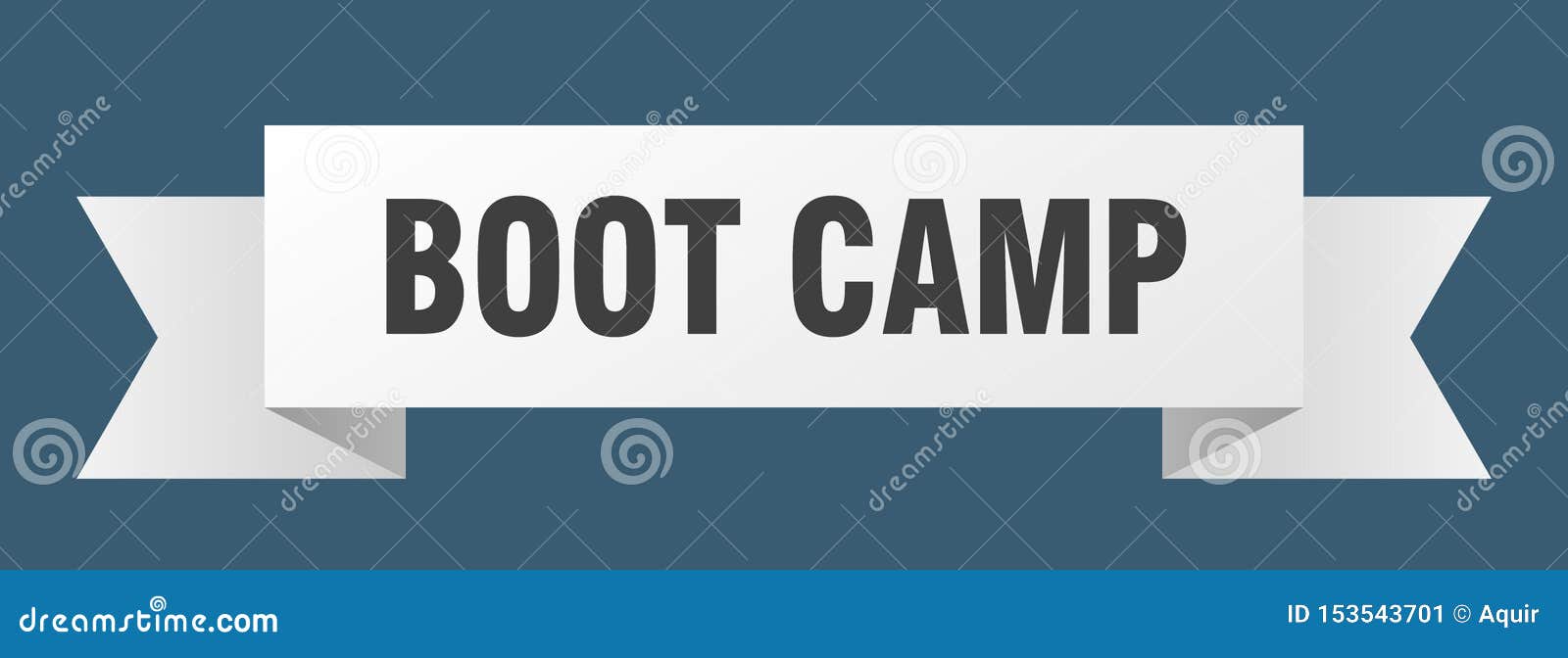 Boot camp ribbon. stock vector. Illustration of flat - 153543701