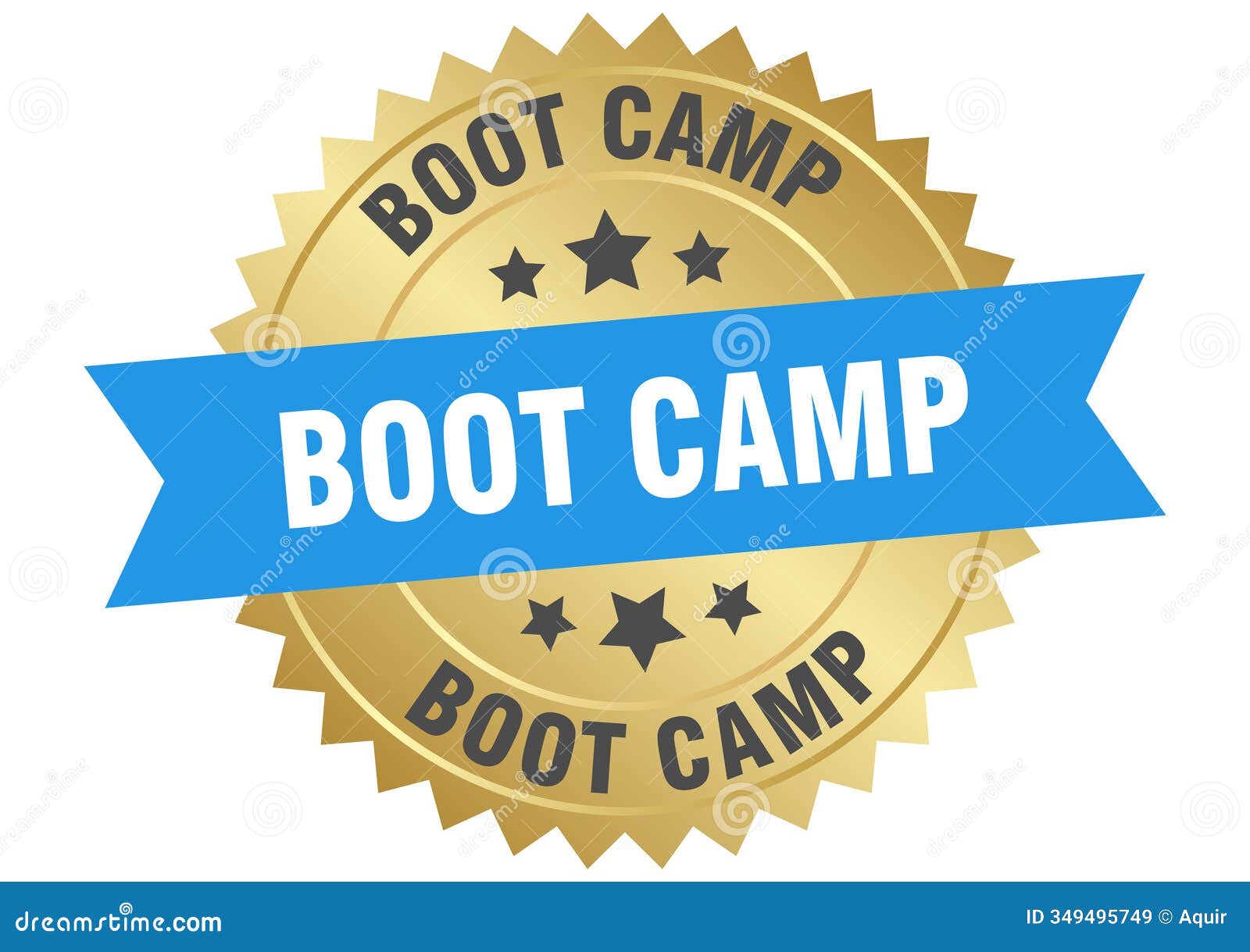 Boot Camp. Boot Camp Round Blue and Gold Label Isolated on Transparent ...