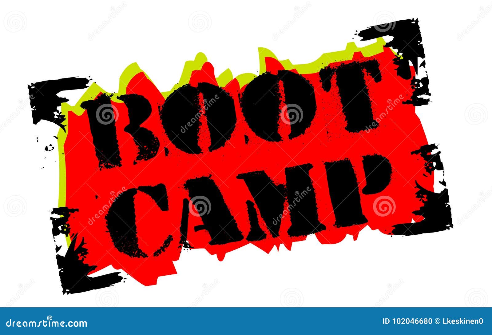 Boot camp sticker stock vector. Illustration of exercise - 102046680