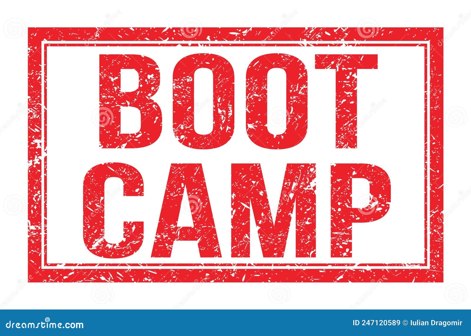 BOOT CAMP, Words on Red Rectangle Stamp Sign Stock Illustration ...