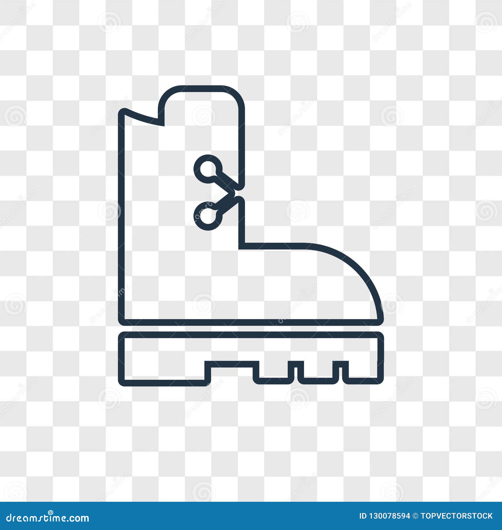 Boot Concept Vector Linear Icon Isolated on Transparent Background ...
