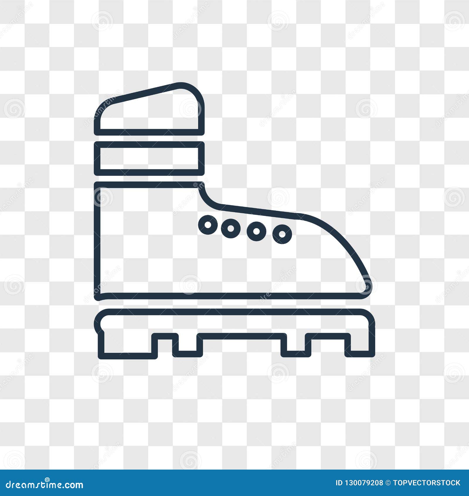 Boot Concept Vector Linear Icon Isolated on Transparent Background ...