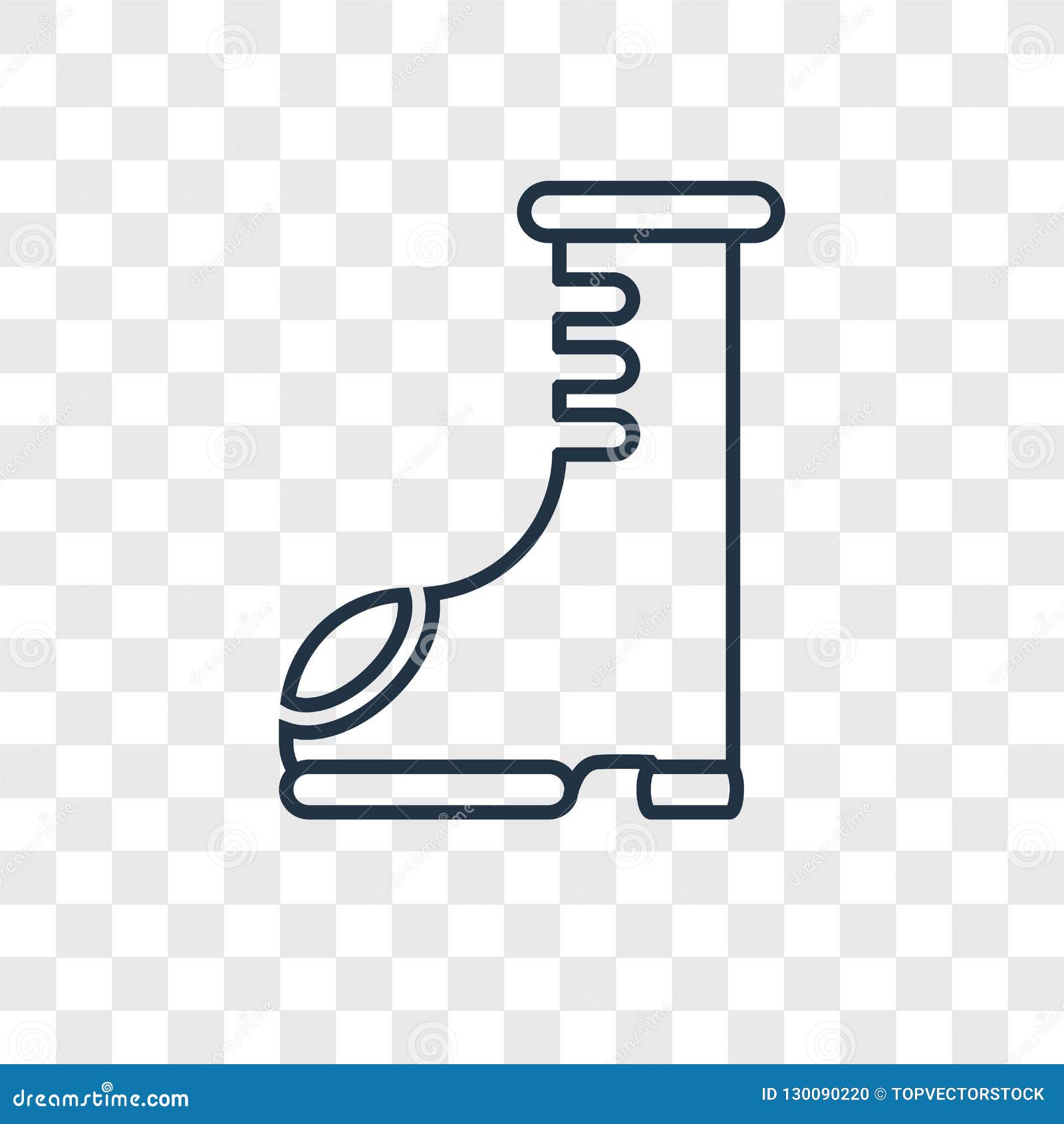 Boot Concept Vector Linear Icon Isolated on Transparent Background ...