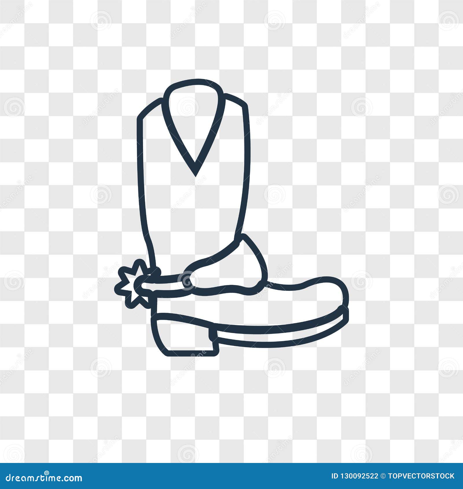 Boot Concept Vector Linear Icon Isolated on Transparent Background ...