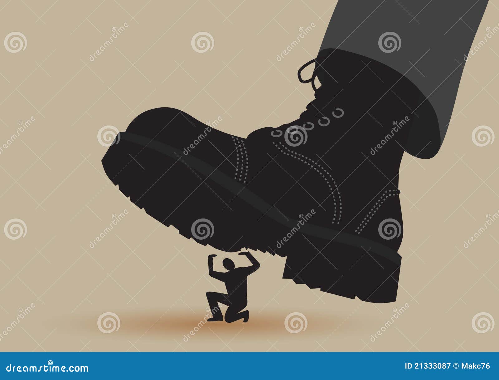 Boot Crushing stock vector. Illustration of attack, shoes - 21333087