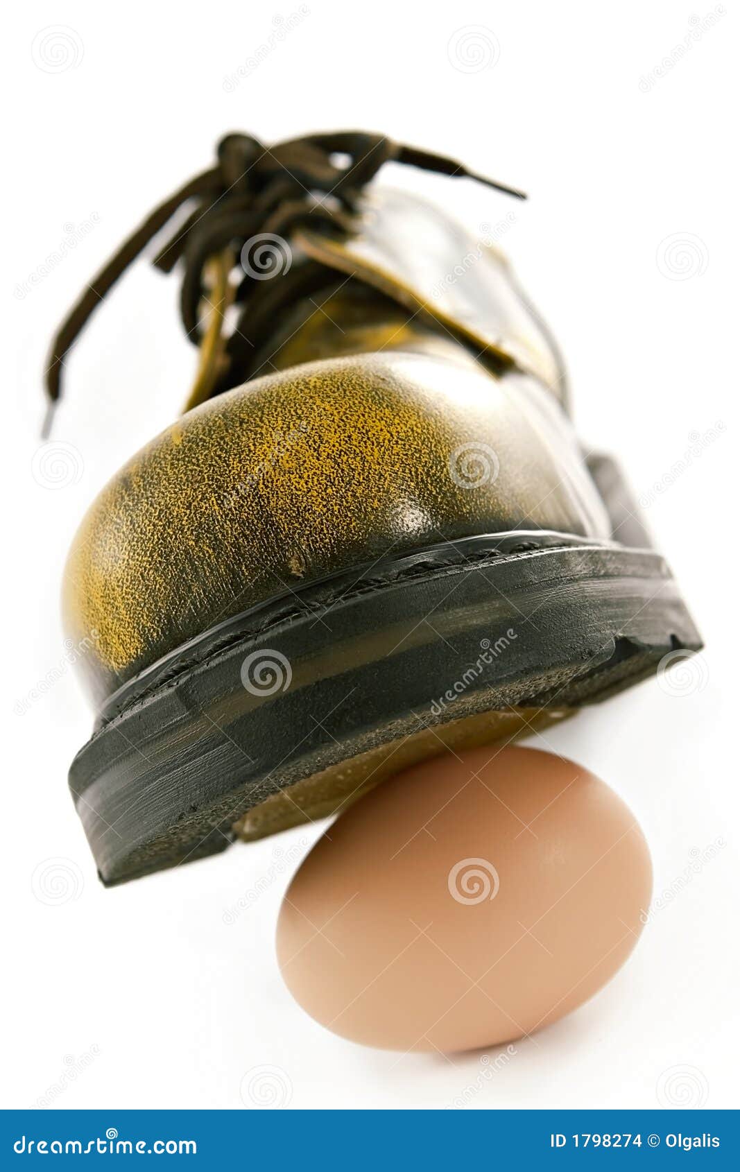 Boot crushing an egg stock photo. Image of coercion, foot - 1798274