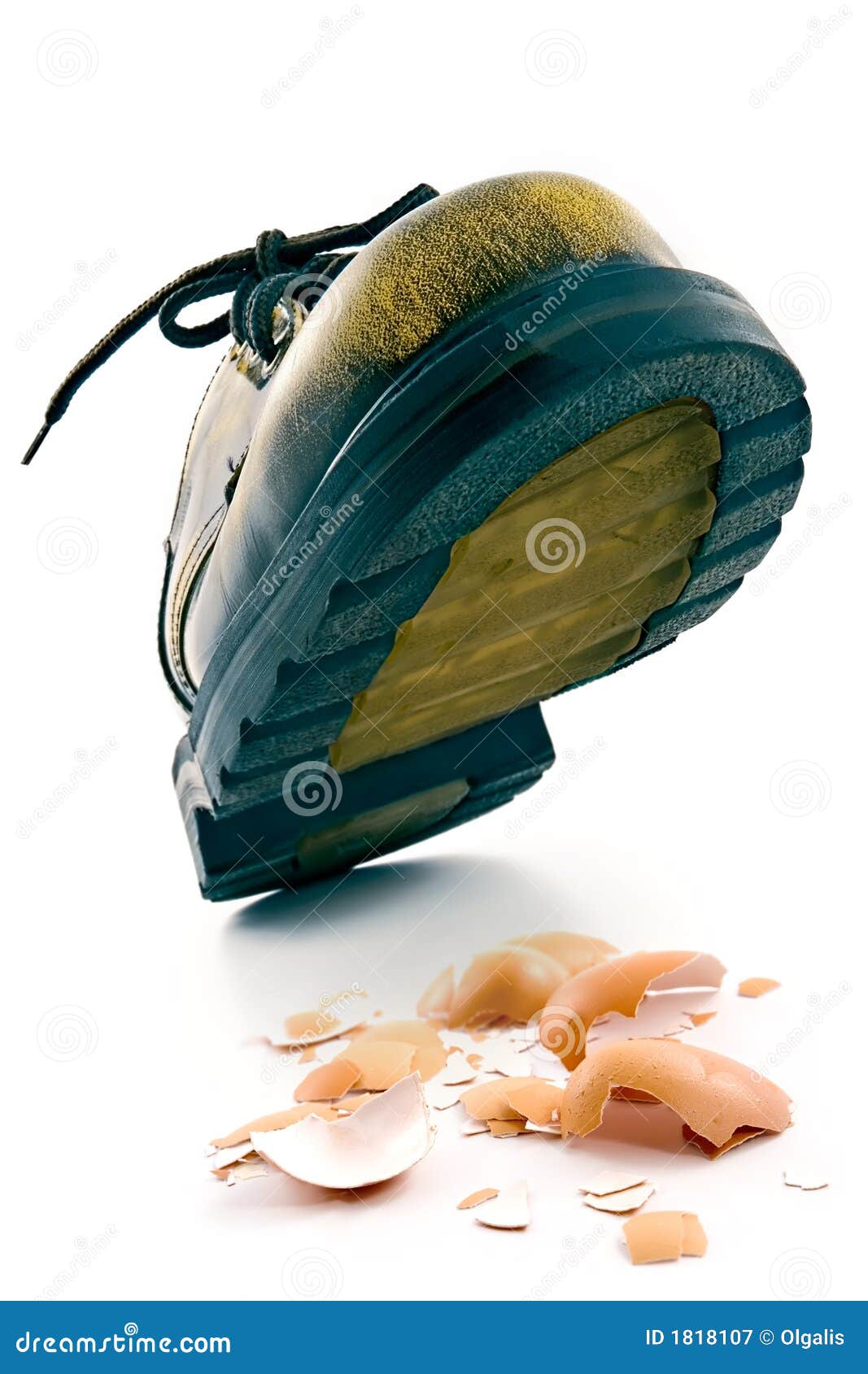 Boot crushing an egg stock image. Image of charge, leather - 1818107