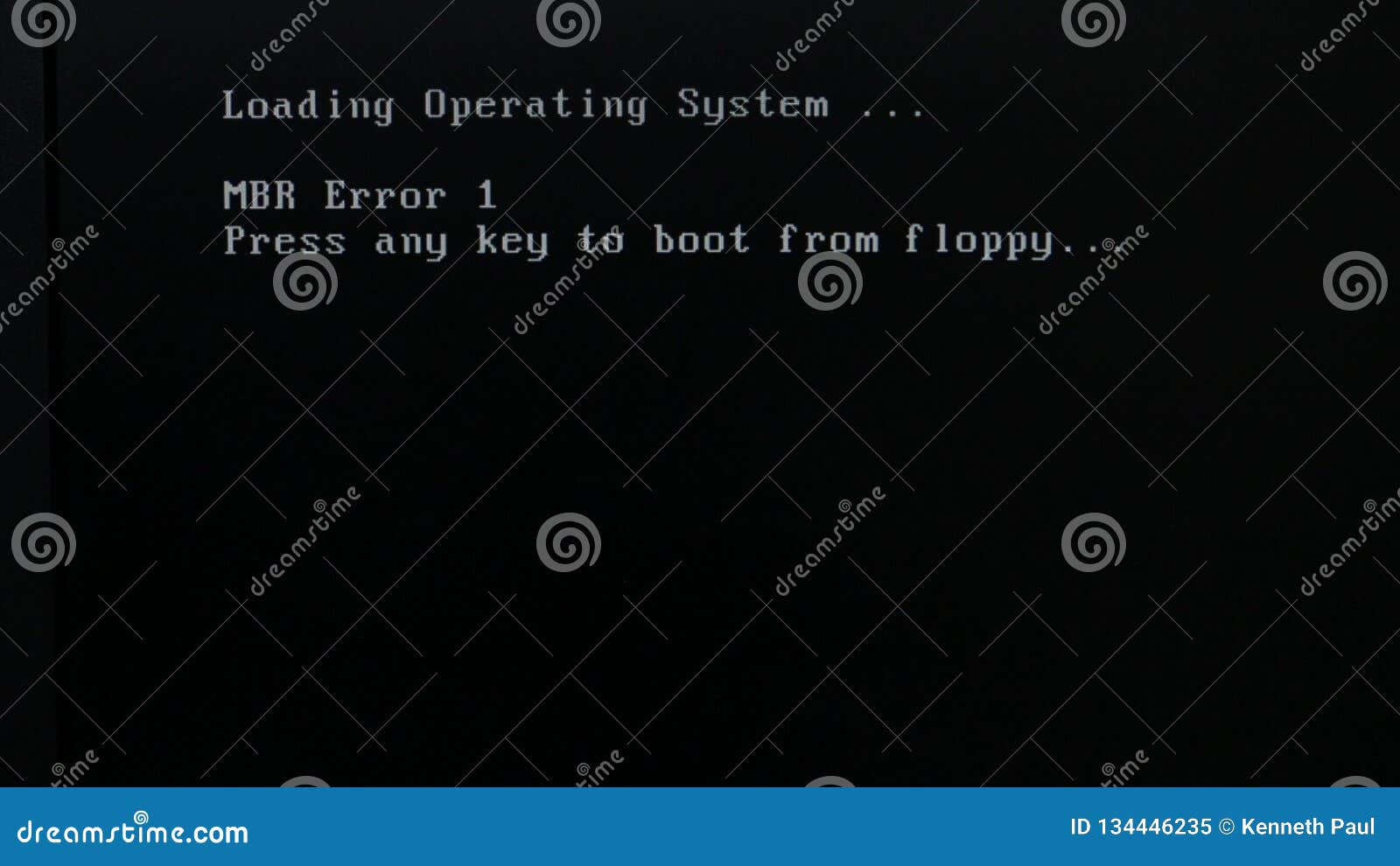 Boot Error Message on Monitor Stock Video - Video of internet, boot ...