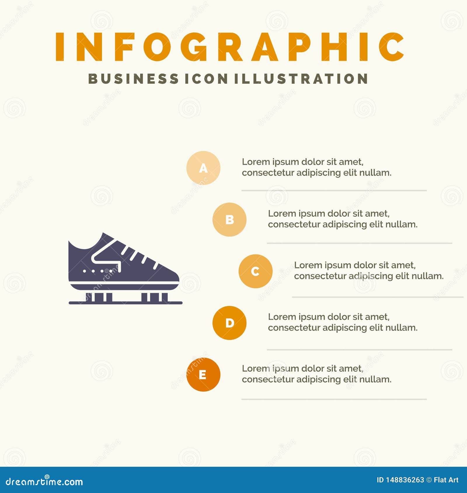 Boot, Ice, Skate, Skates, Skating Solid Icon Infographics 5 Steps ...