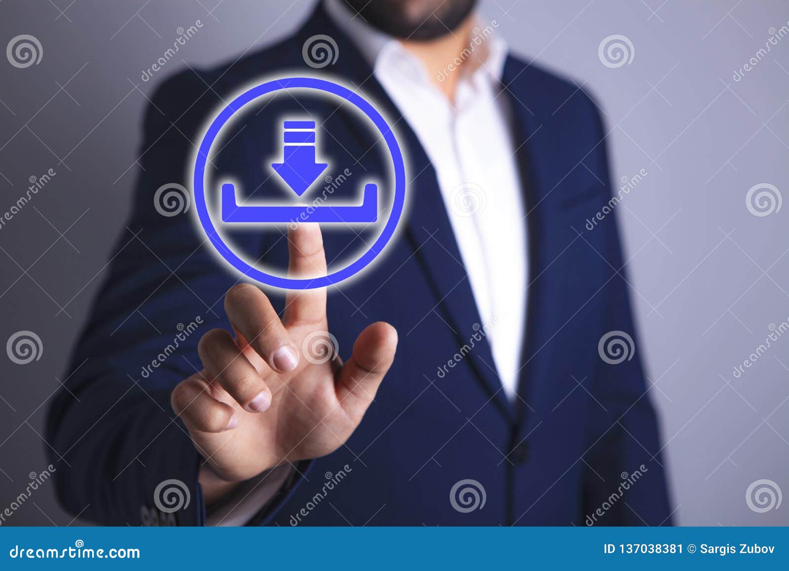 Boot Icon in Businessman Hand Stock Image - Image of click, internet ...