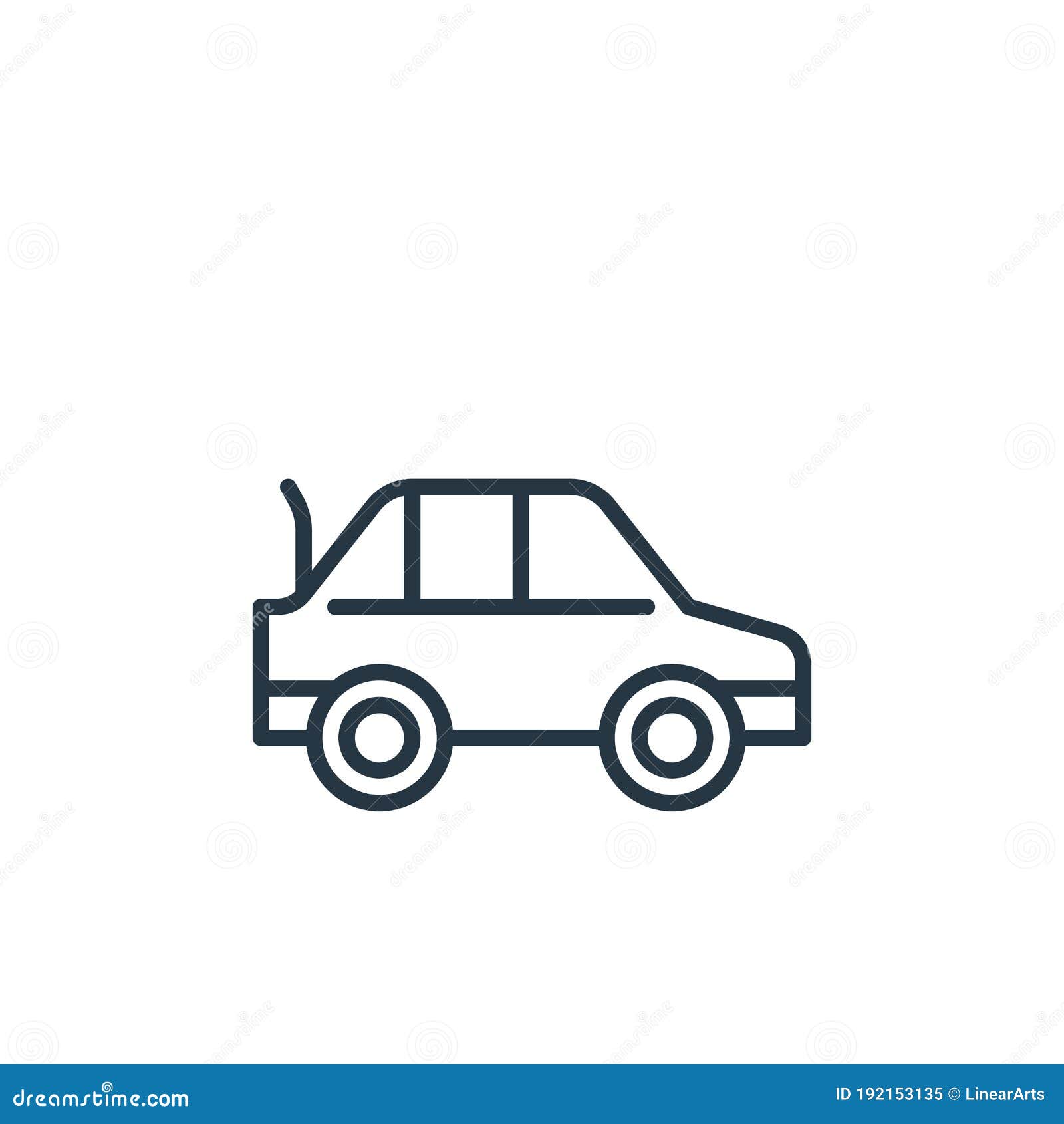 Boot Icon Vector from Car Engine Concept. Thin Line Illustration of ...