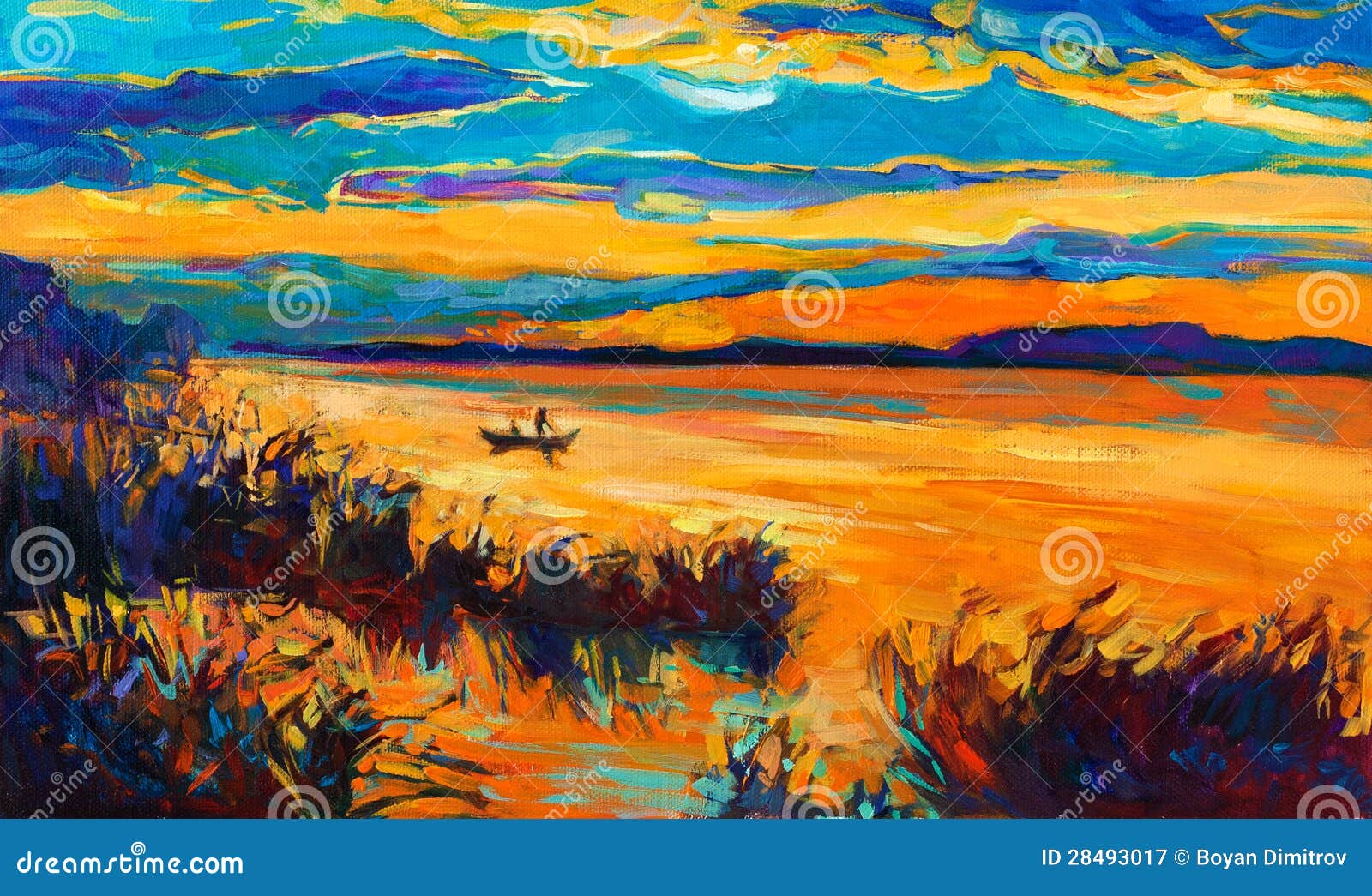 Boot im See stock abbildung. Illustration von landschaft - 28493017